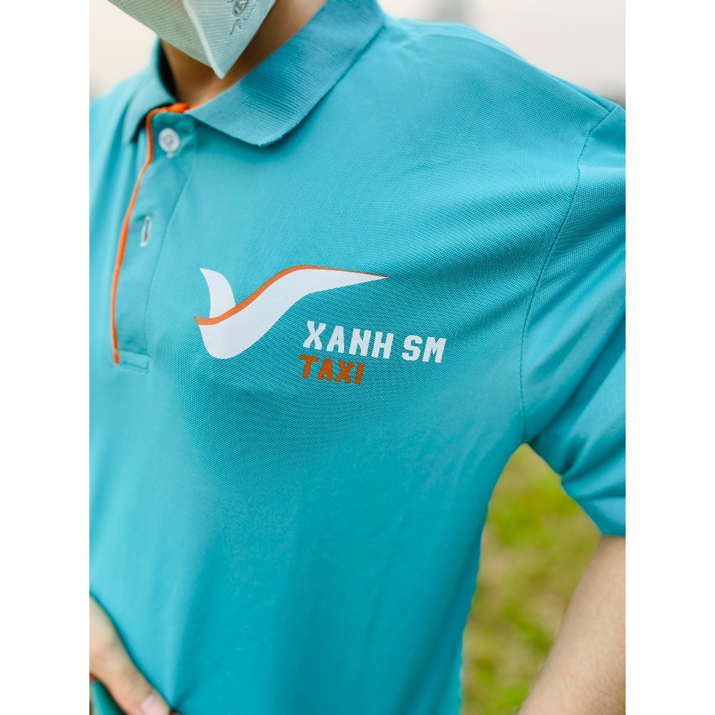 áo thun polo ngắn tay xanh sm taxi chuẩn cty full size | Shopee Việt Nam