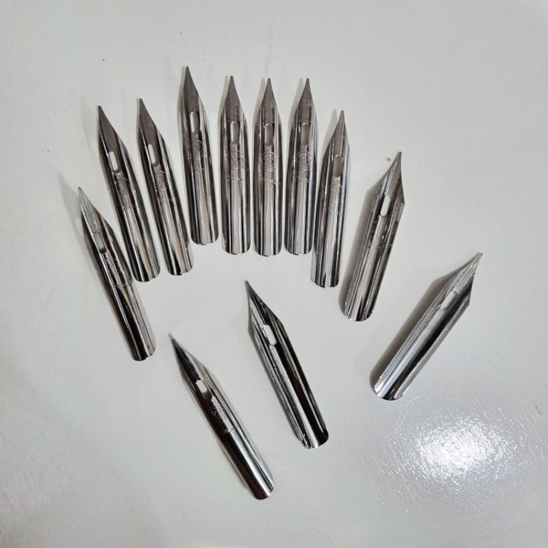 10 ngòi bút lá tre viết tách thanh đậm /ngòi bút máy lá tre | Shopee ...