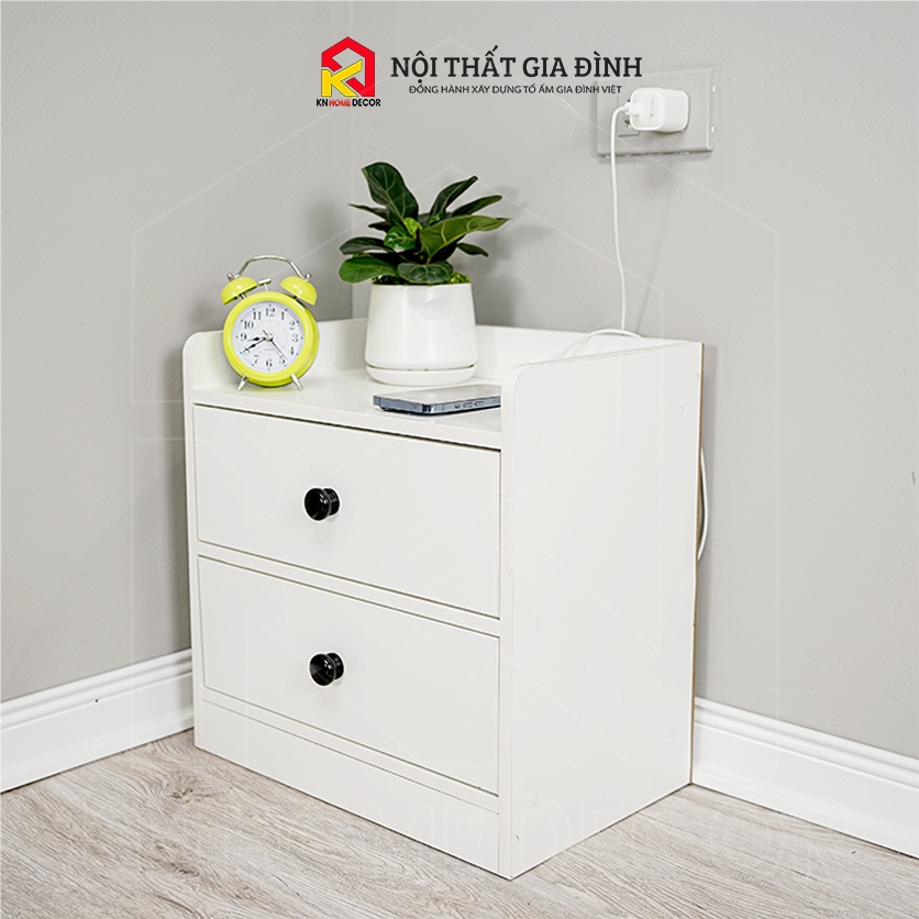 Kệ đầu giường trắng KN Home decor ,Tab đầu giường ,Hôc tủ Đầu Giường Gỗ ...