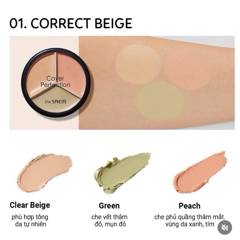 (Pot Concealer) Triệt Sắc Che Khuyết Điểm THE SAEM Cover Perfection ...