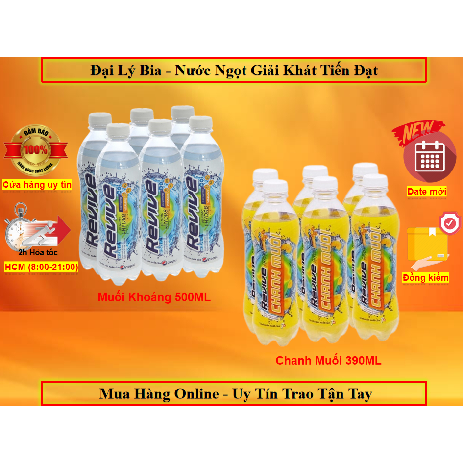 [Uy Tín] Lốc 6 Chai Nước Ngọt Bù Khoáng Có Ga Revive Muối Khoáng 500ML ...