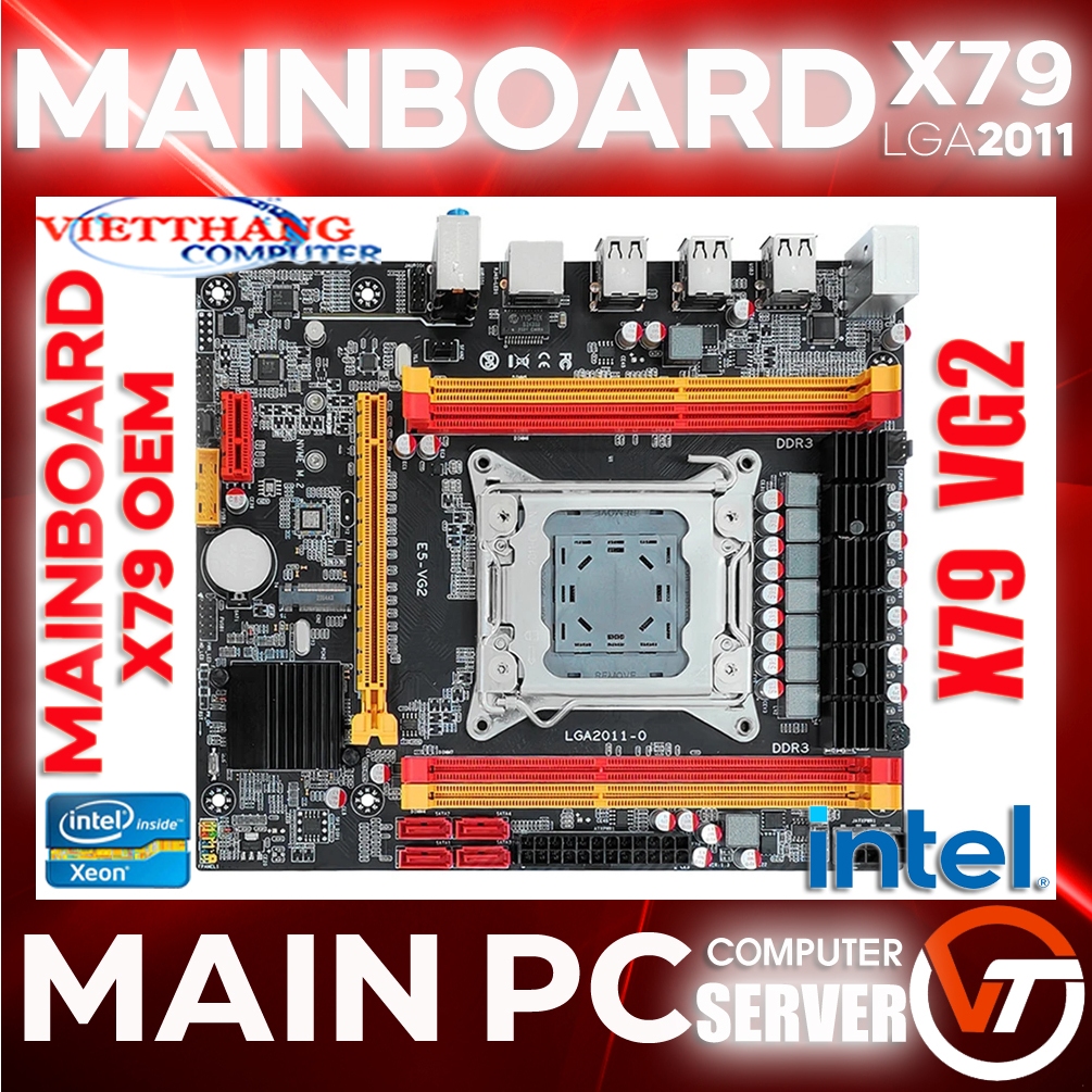 Combo X79 Chạy giả lập - Main X79-VG2 OEM + CPU Xeon E5 2689 (8 Nhân - 16 Luồng) - Xung cao phù ...
