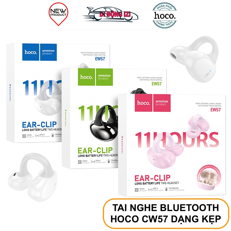 Tai Nghe Bluetooth Hoco EW57 Có Mic, Pin 11 Giờ, Chạm Để Điều Khiển, Gọi Siri/Assistant, V5.3 ...