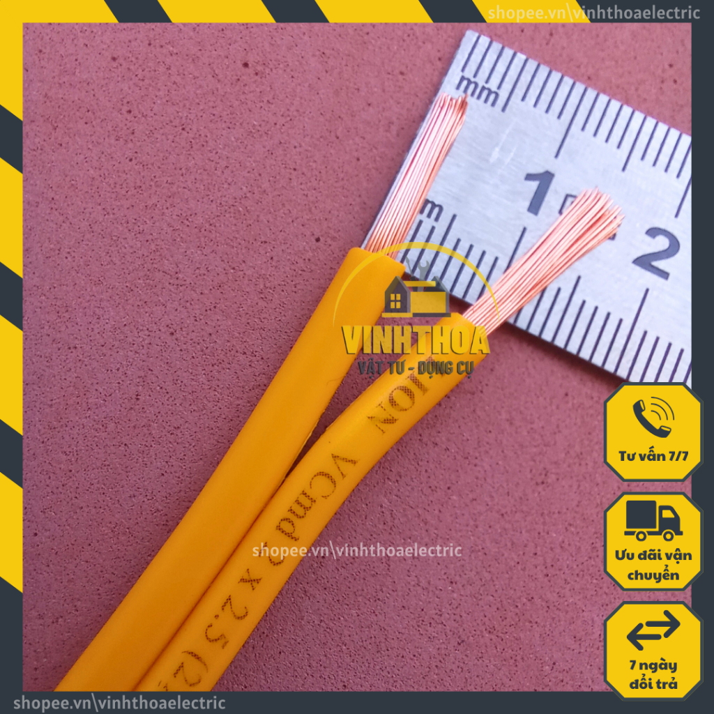 (Bán theo mét) Dây điện đôi mềm LION VCmd 2x2.5 - Giao màu ngẫu nhiên ...