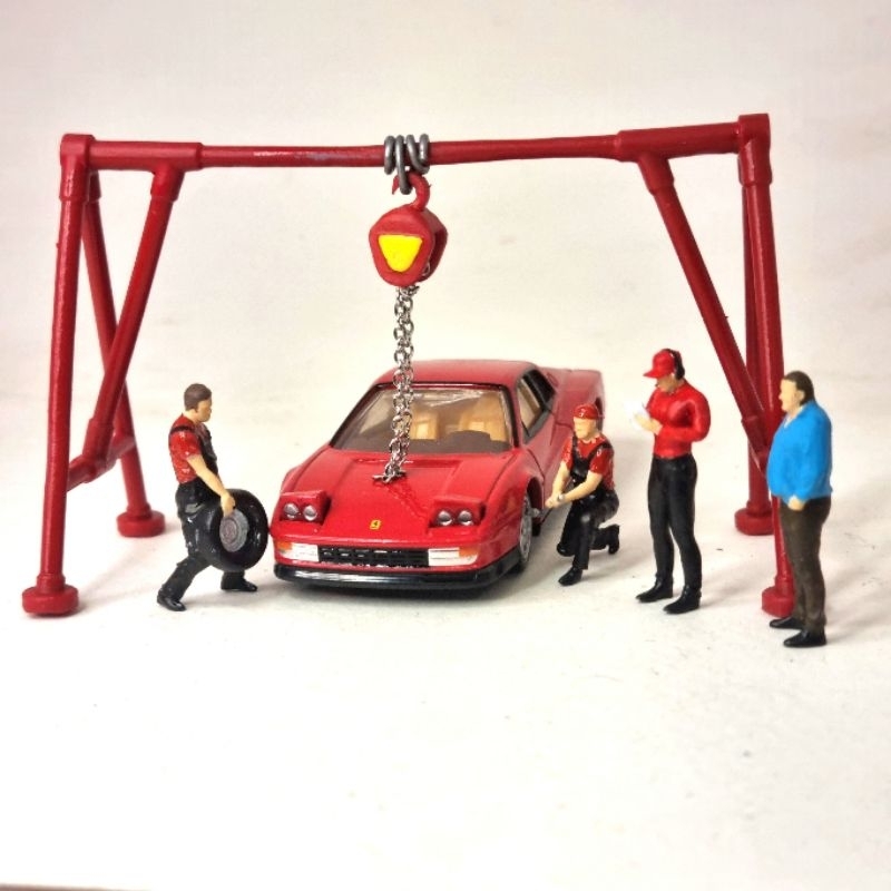 mô hình phụ kiện gara 1:64 diorama. gara xe hơi mô hình hotwheels mini ...