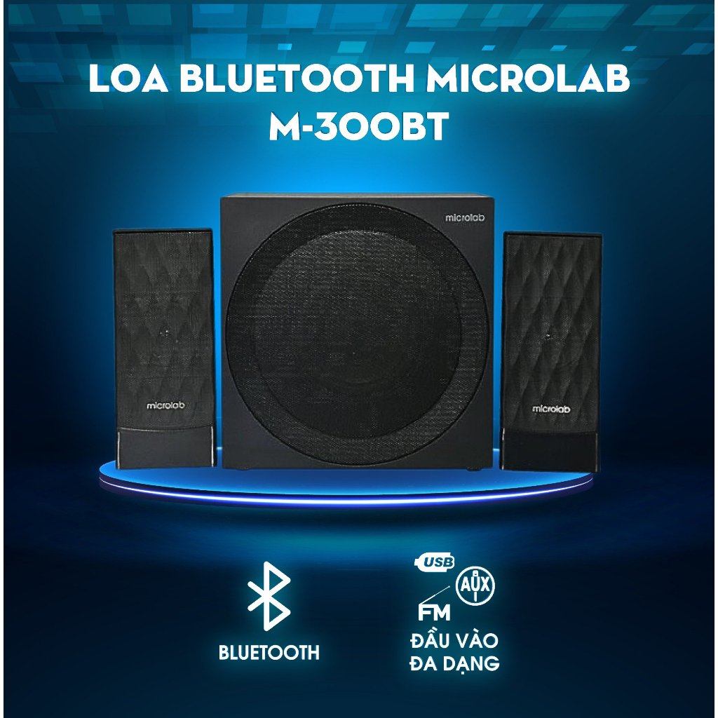 Loa Vi Tính Bluetooth Microlab M-300BT, Công Suất 38W, (USB, Thẻ SD, FM) - Hàng Chính Hãng ...