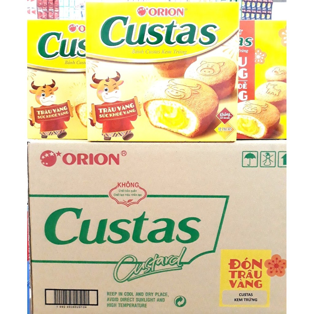 SỈ THÙNG _ THÙNG 8 Hộp Bánh Orion Custas Kem Trứng (282g x 8) | Shopee ...