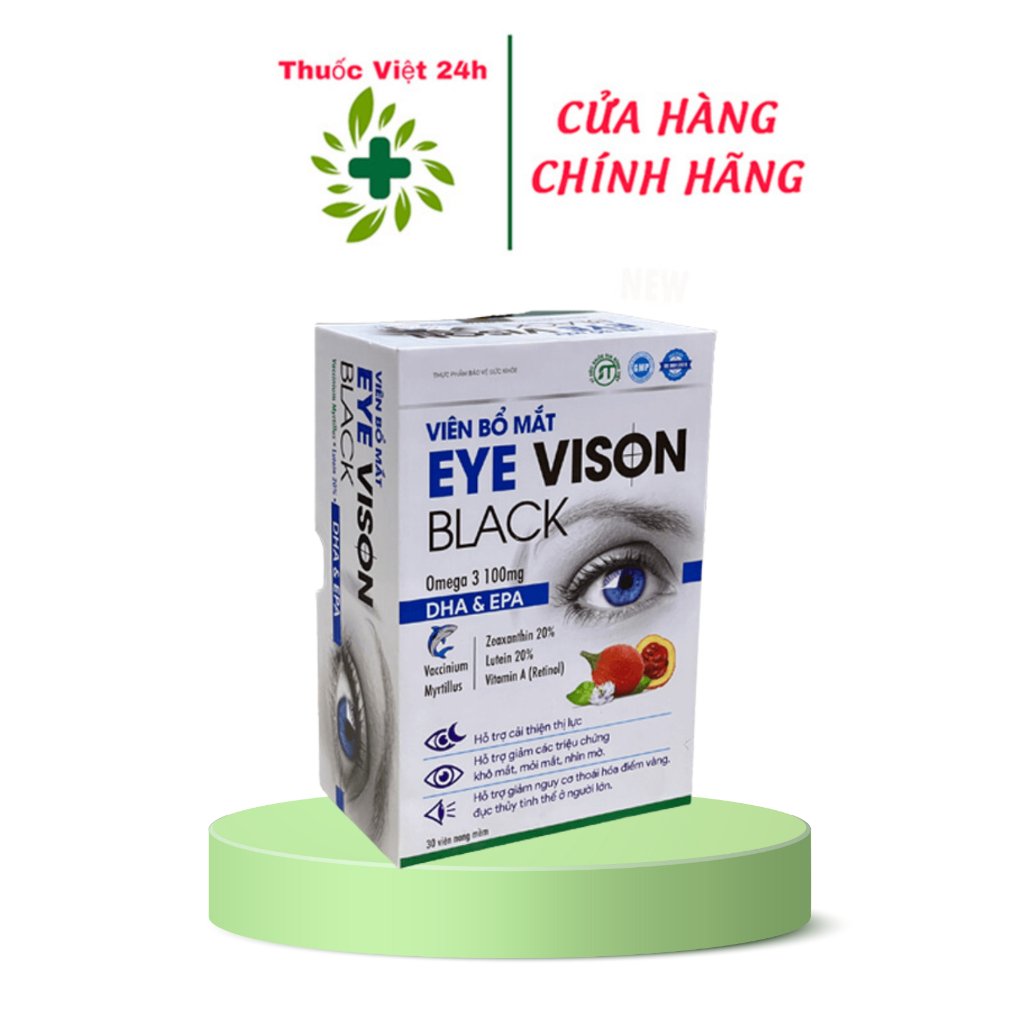 Viên Bổ Mắt Eye Vision Black - Hỗ Trợ Giảm Nguy Cơ Thoái Hoá Điểm Vàng ...