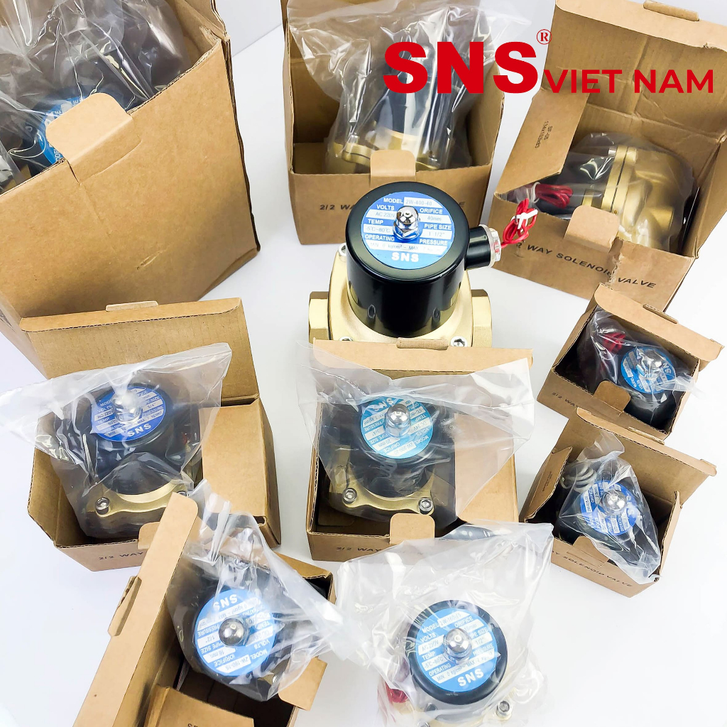 Van điện từ khí nén 2W400/ 2W500 nguồn DC24V/ AC220V ( chính hãng SNS ...
