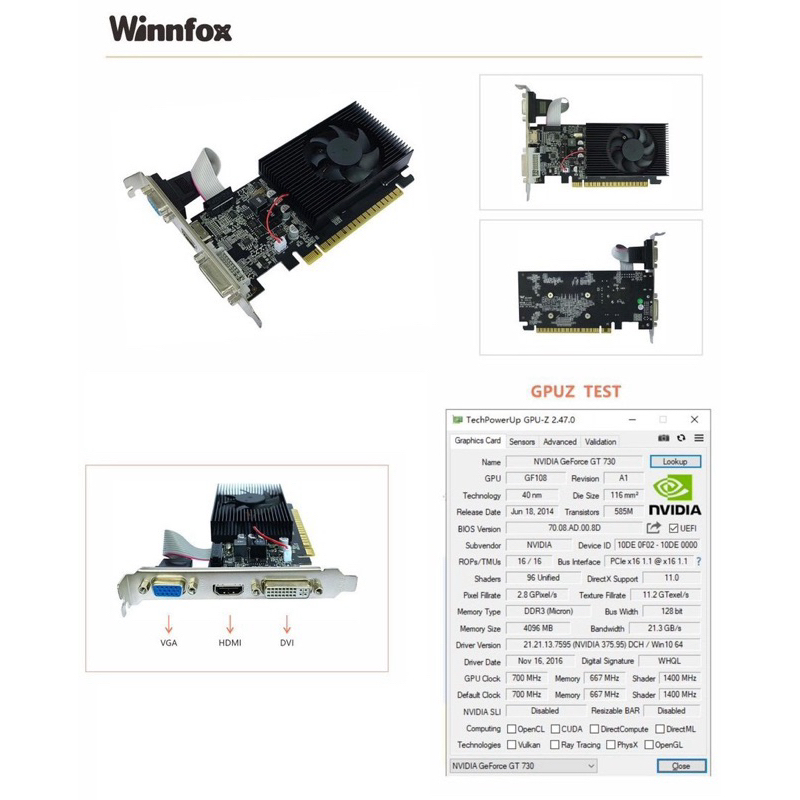 vga winfox 730 4g ddr3 | Shopee Việt Nam