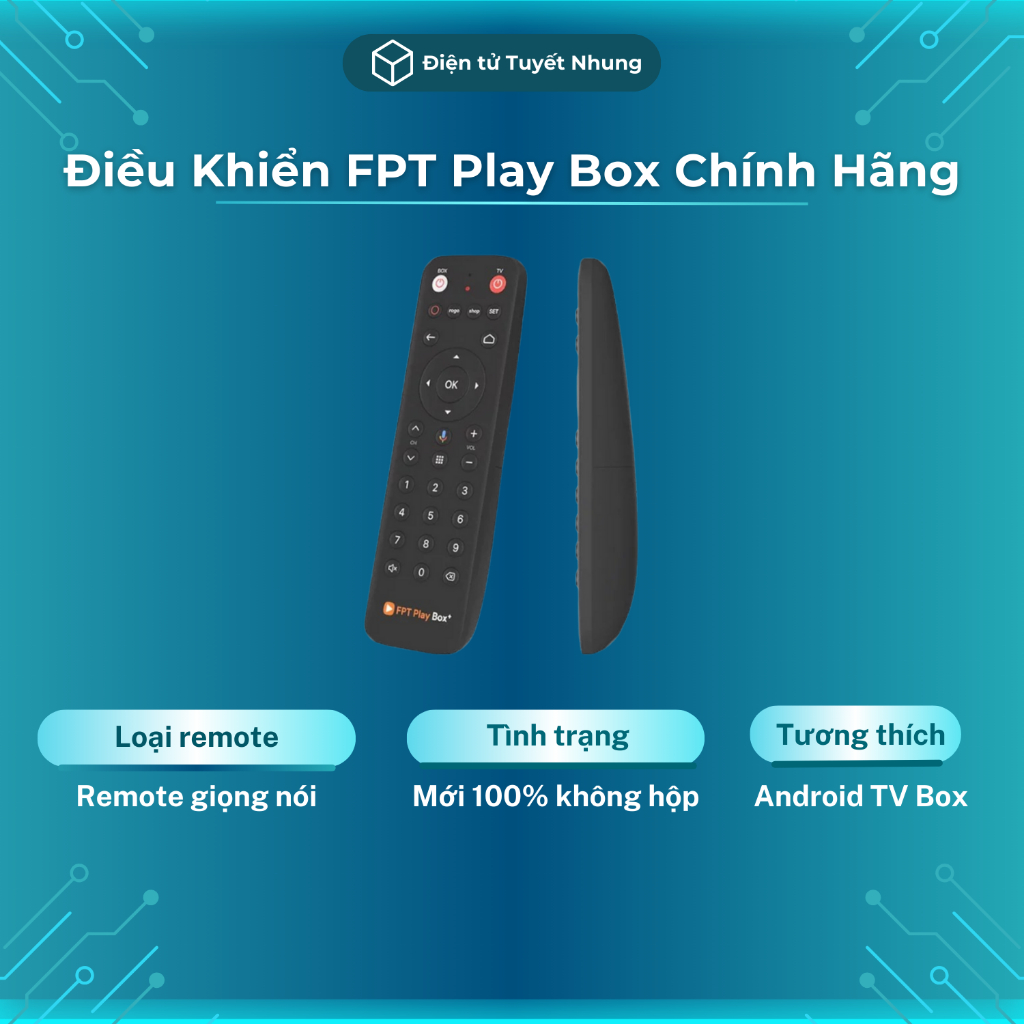 Điều Khiển FPT Play Box Mới 100%, Có Giọng Nói - Remote FPT Play Box BH ...