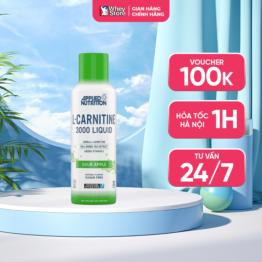 Đốt Mỡ Applied Nutrition L-Carnitine Liquid 3000 - 480ml Chính Hãng | Shopee Việt Nam