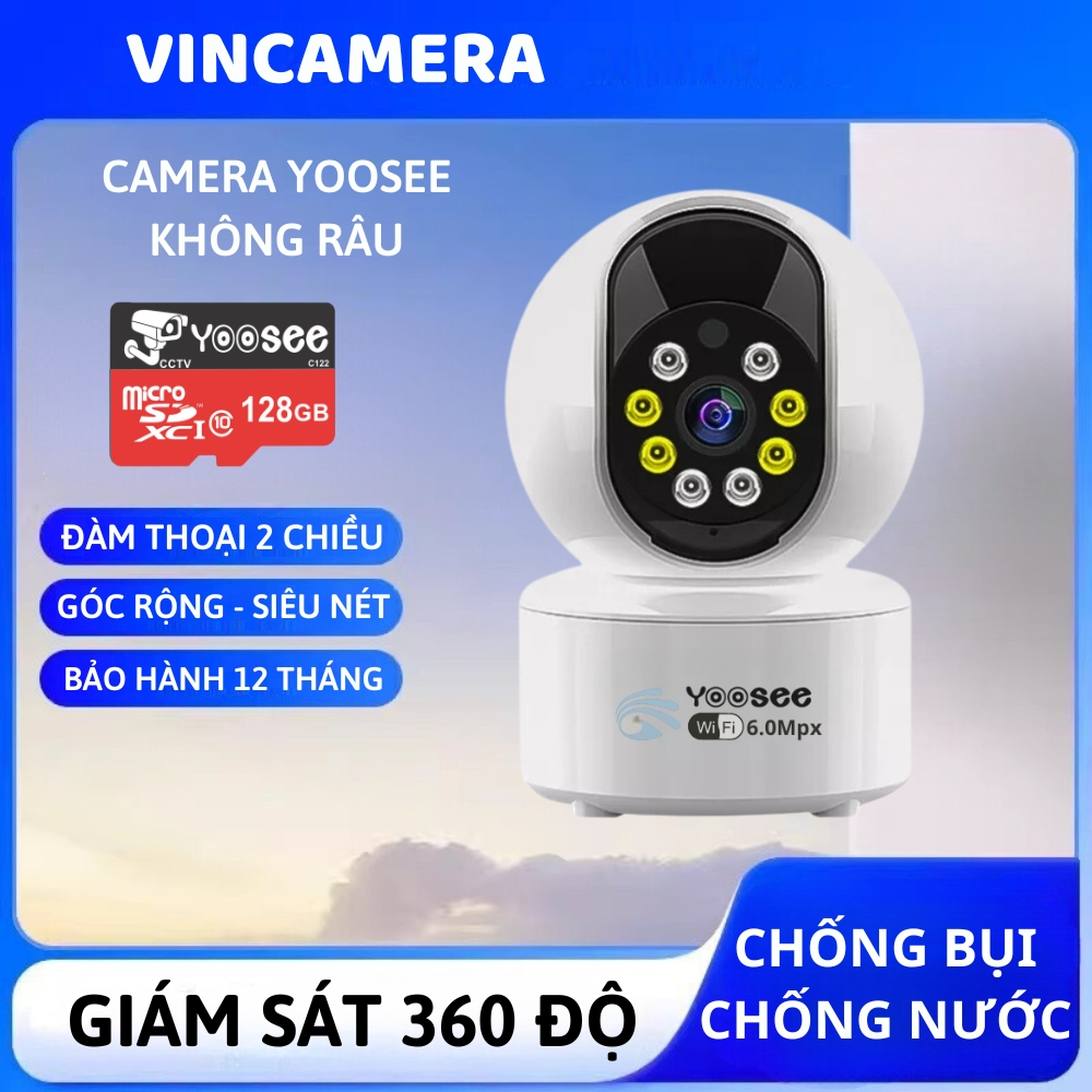 Camera IP Wifi Yoosee 8 LED Không Râu Độ Phân giải 6.0MP, Đàm thoại 2 ...