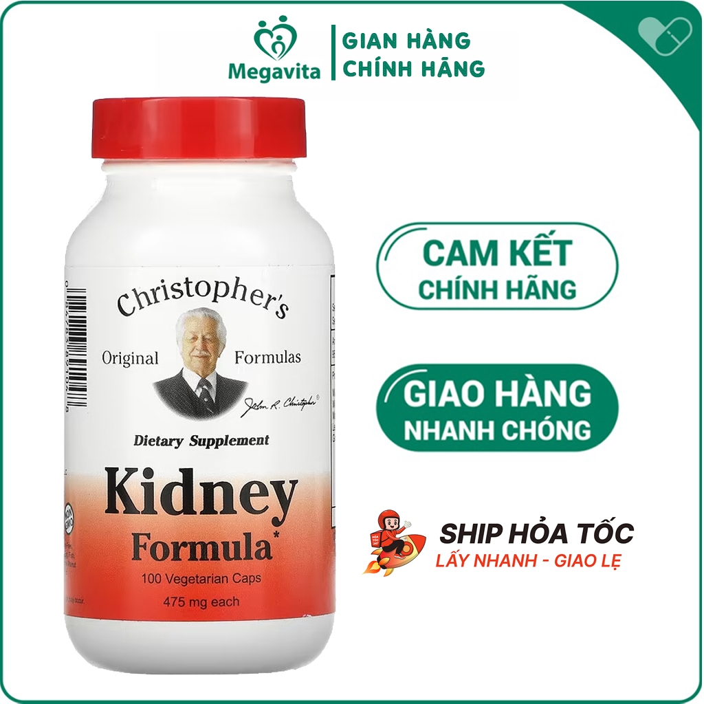 [Date 2027] Viên Uống Bổ Thận Dr. Christopher's Original Formulas Kidney Formula 475mg 100 Viên ...
