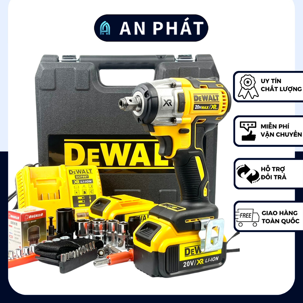 Máy siết bulong Dewalt 20v DCF887 động cơ không chổi than, súng bắn bulong đầu 2 trong 1 2pin ...