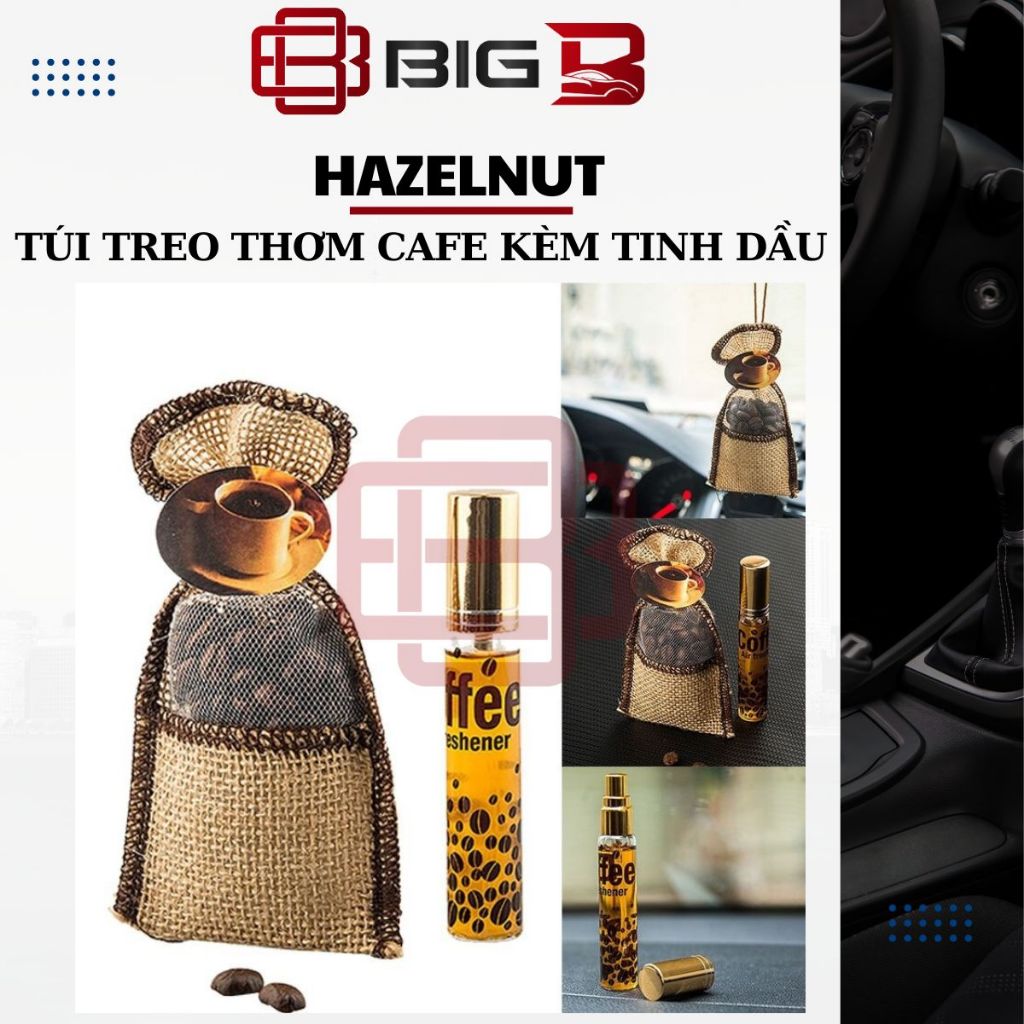 Túi Thơm Cafe Treo Ô Tô Xe Hơi HAZELNUT -CHÍNH HÃNG- Túi Thơm Cà Phê ...