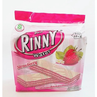 Bánh Xốp Kem Thái Lan Rinny Vị Dâu Strawberry Wafer (Túi 12 gói x 28g ...