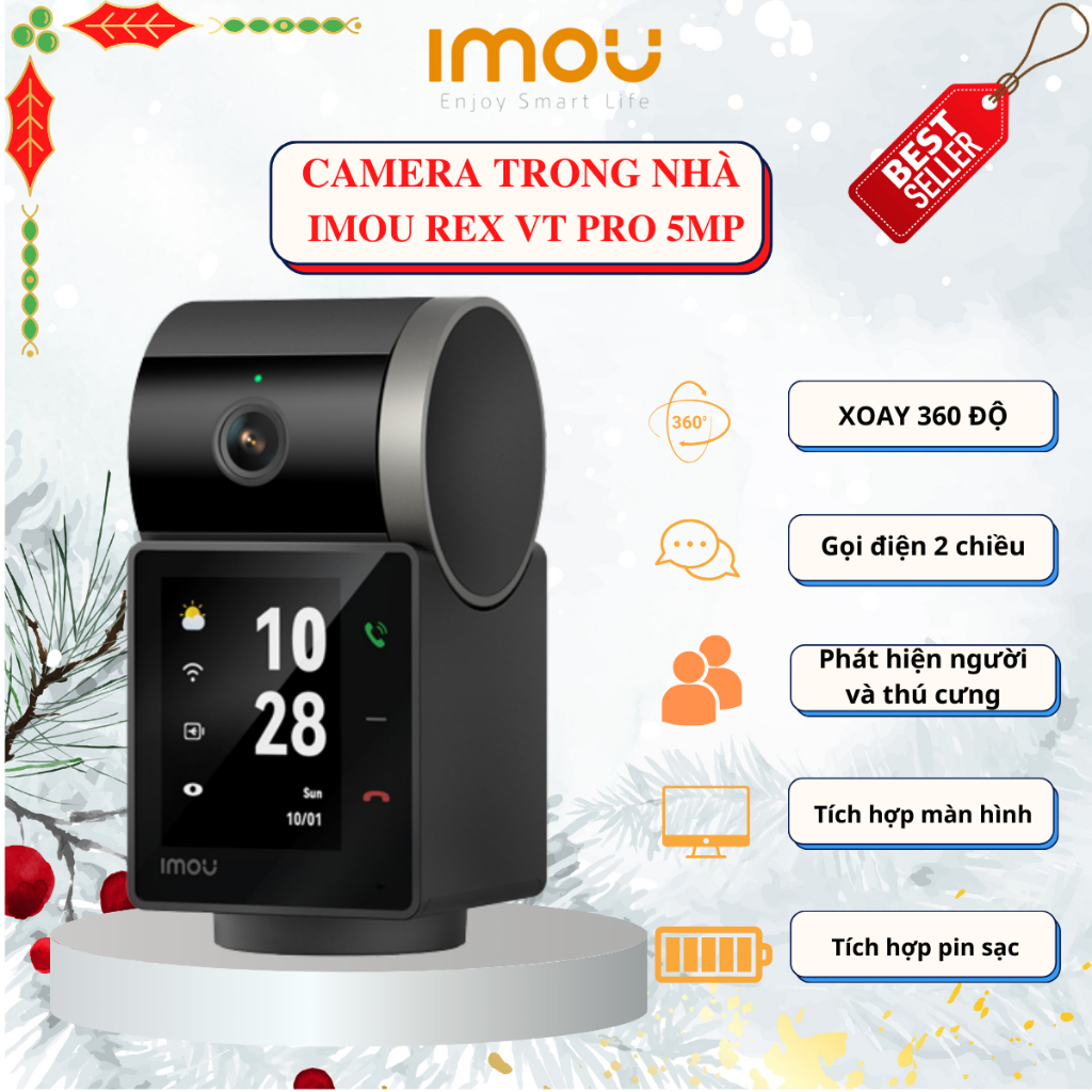 Camera WIFI Imou cao cấp dùng Pin, gọi video 2 chiều IMOU REX VT PRO cao cấp, IMOU REX VT bản ...