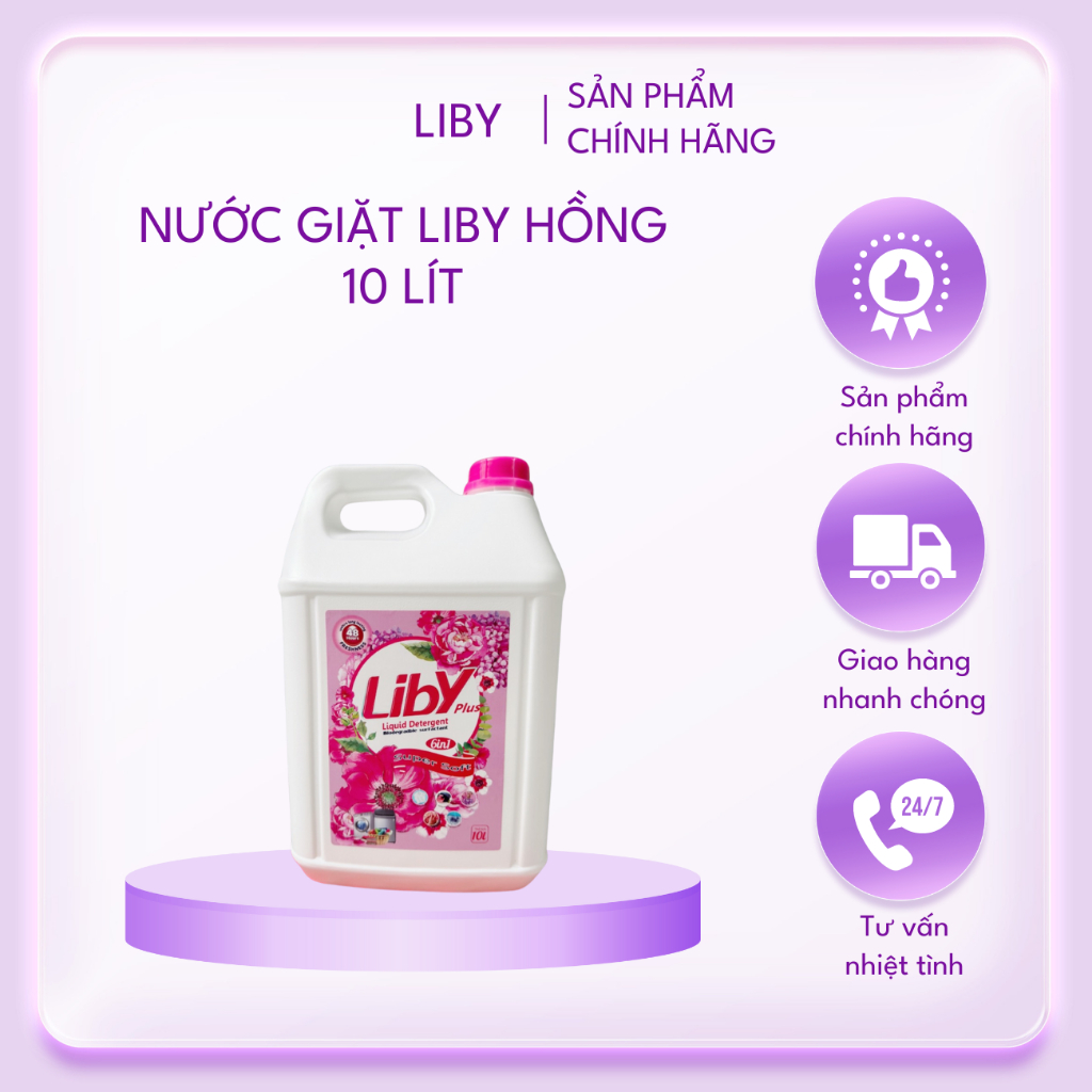 Nước Giặt Liby Plus Hồng can 10 lít hương thơm dịu nhẹ mềm mại lưu hương bền lâu | Shopee Việt Nam