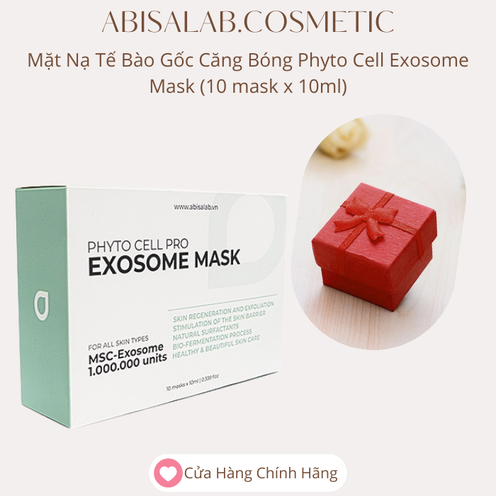 Hộp Mặt Nạ Tế Bào Gốc Căng Bóng Phyto Cell Exosome Mask Abisalab 10 ...