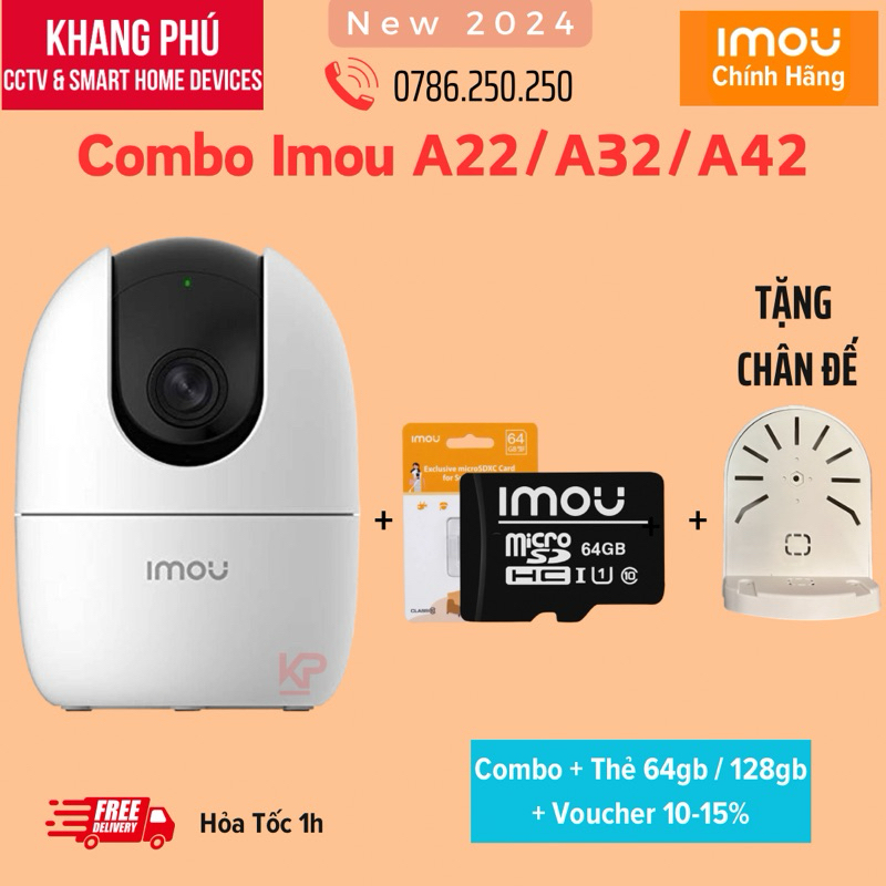 [Combo] Camera Imou A22EP 2MP, IMOU A32 , Imou A42 4MP Chính Hãng Kèm ...
