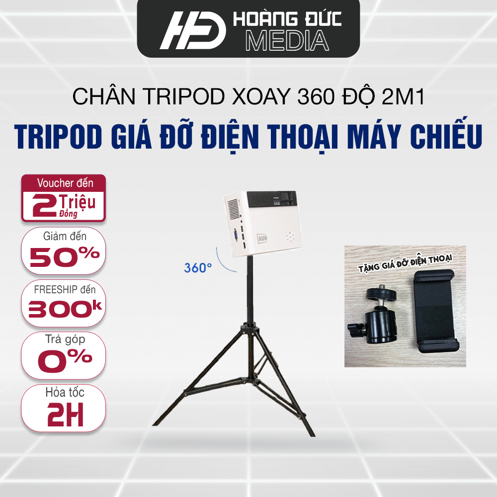 [xoay 360 - ĐỘ ChỊu LỰc 25kg] Chân Tripods Máy Chiếu Xoay 360 độ 