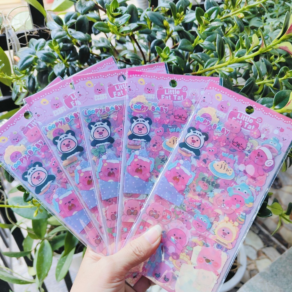 Bộ 6 Tấm Sticker Loopy Baby Trong Suốt | Shopee Việt Nam