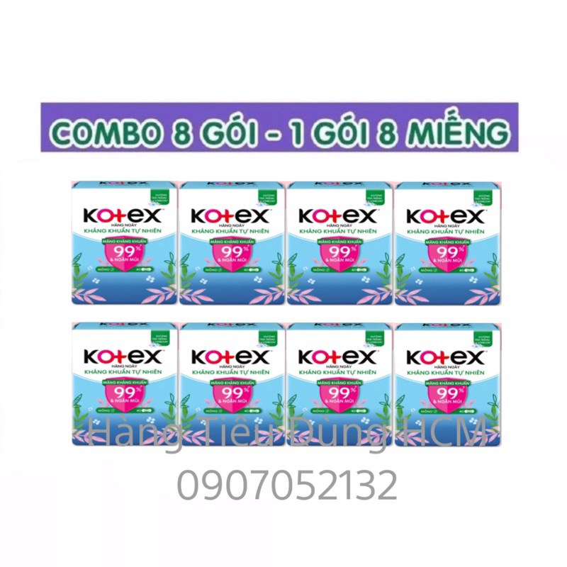 LỐC 8 GÓI BVS KOTEX HẰNG NGÀY KHÁNG KHUẨN 8MIẾNG | Shopee Việt Nam