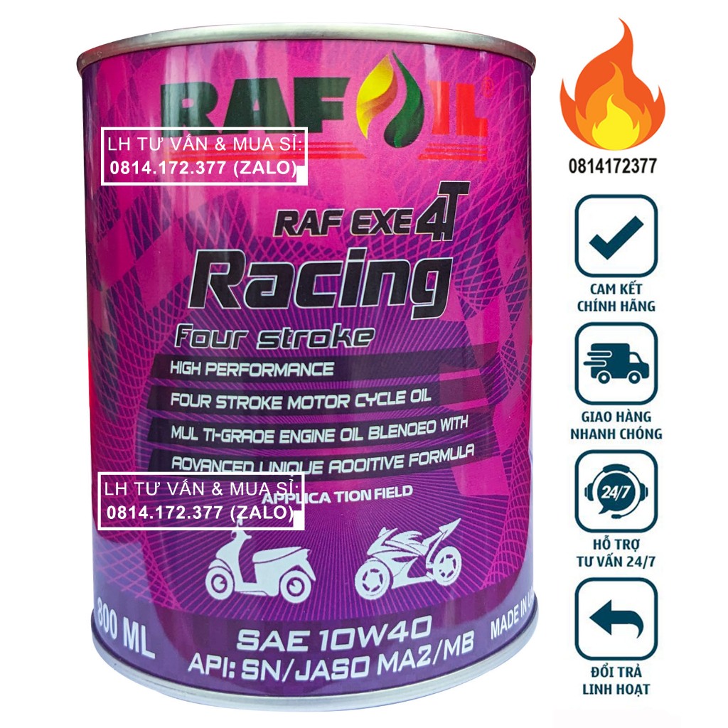 (Giá KM) Mẫu mới 2023- Dầu Nhớt Tổng Hợp Tay Ga, Xe Số Rafoil Racing ...