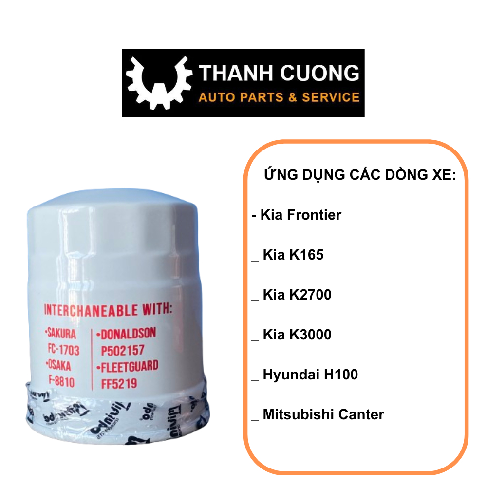 Lọc Nhiên Liệu Diesel, Lọc Dầu Xe Tải KIA 1,4 Tấn Frontier, K2700 ...