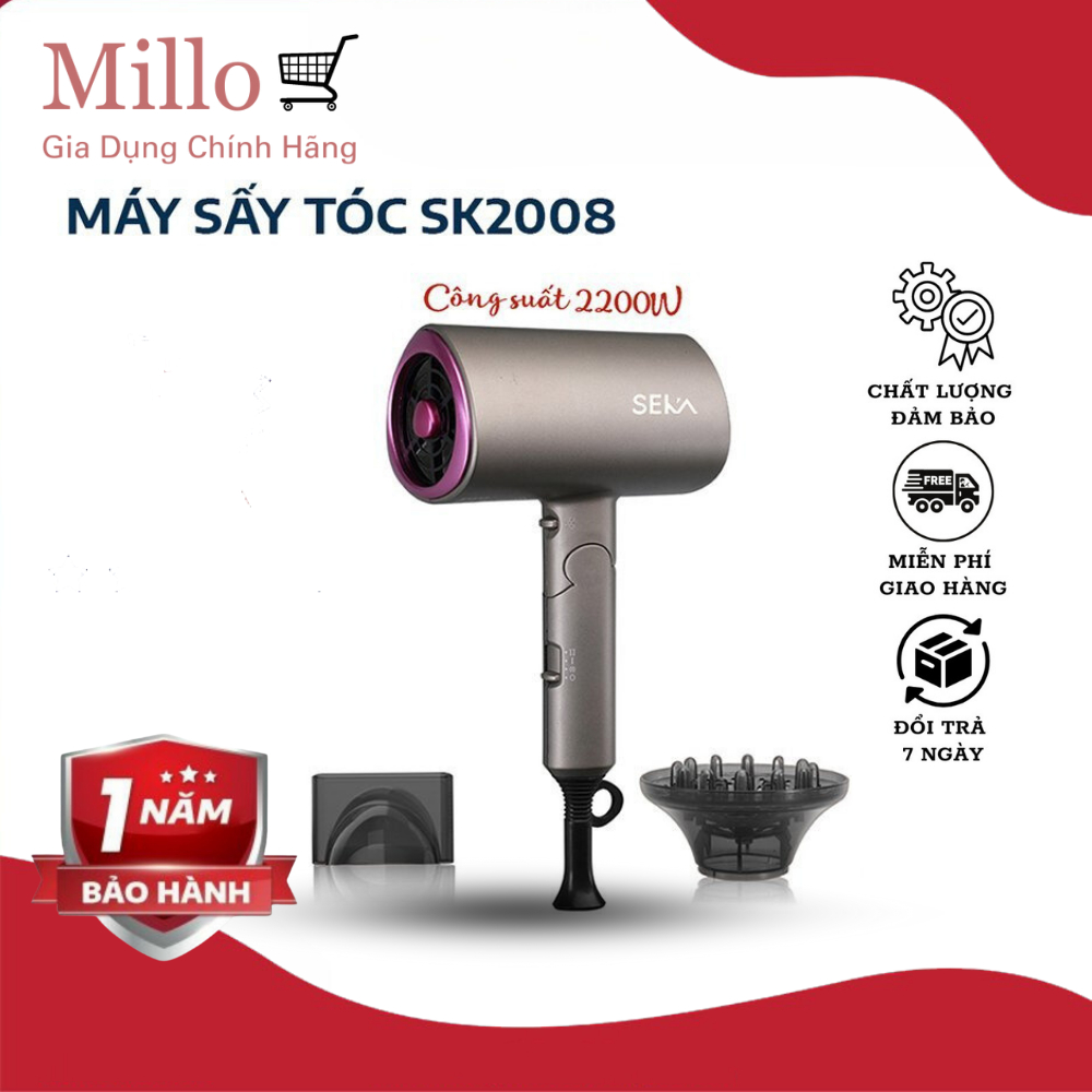 Máy sấy tóc tạo kiểu, máy sấy tóc SK2008 2 chế độ chính hãng SEKA - Bảo ...