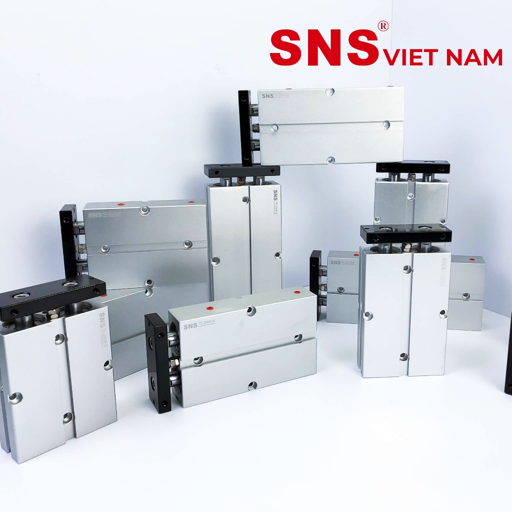 Xi lanh khí nén 2 ty thân dẹt TN 25 ( chính hãng SNS ) | Shopee Việt Nam