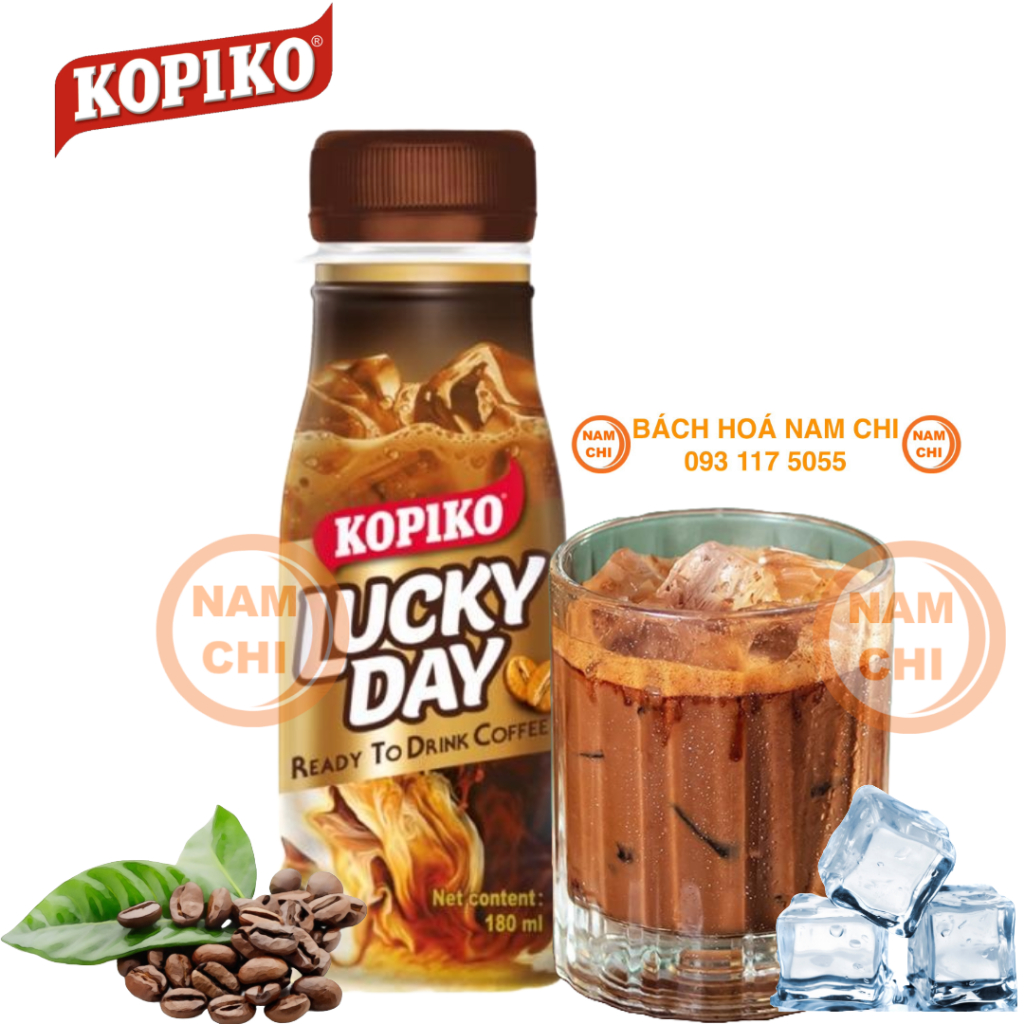 [LẺ CHAI][DATE MỚI] Chai Cà Phê Sữa Kopiko Lucky Day 180ML Hàng Thái ...
