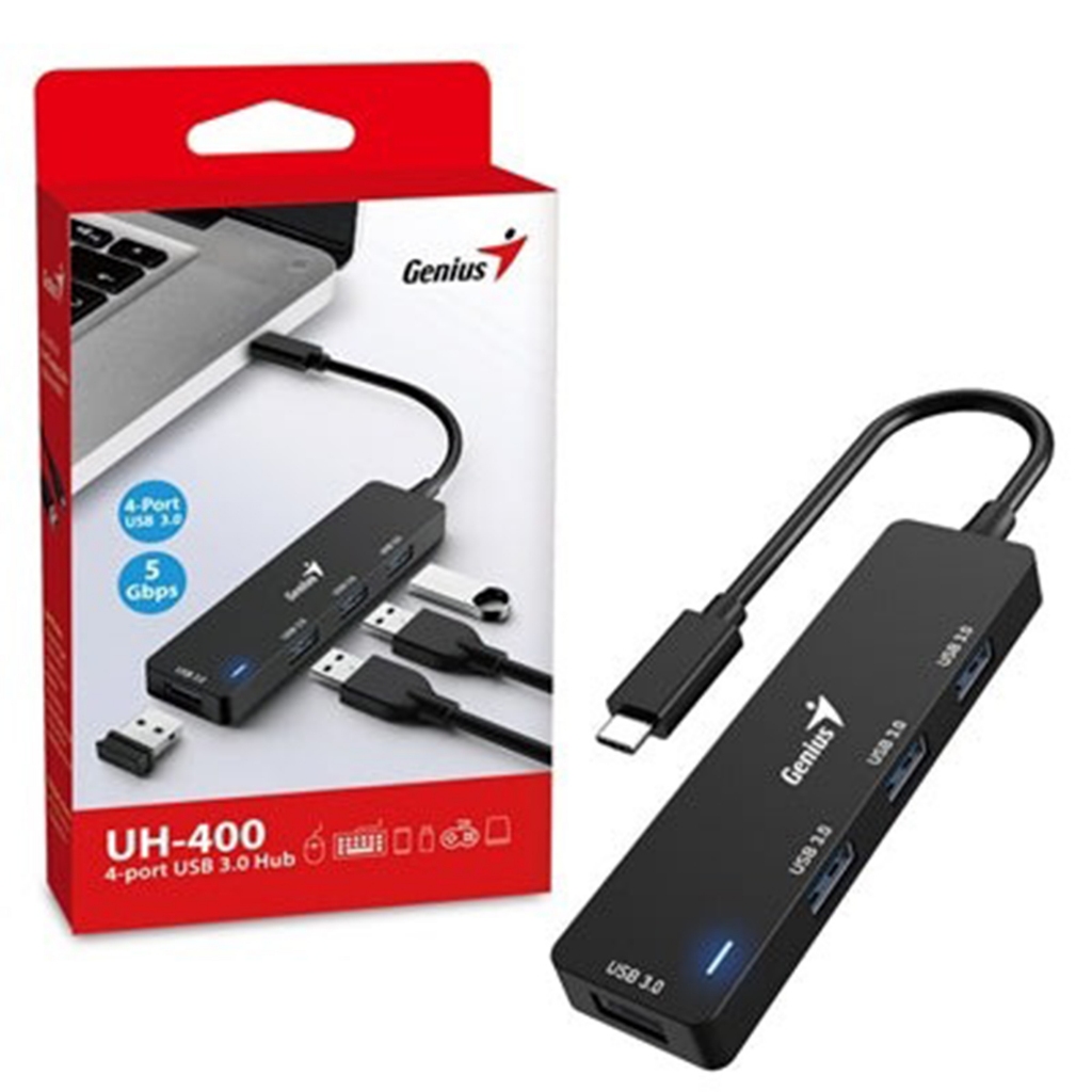 Hub Mở Rộng Cổng USB Cho Macbook - Genius UH-400/ 4-port USB 3.0 - Chính hãng | Shopee Việt Nam