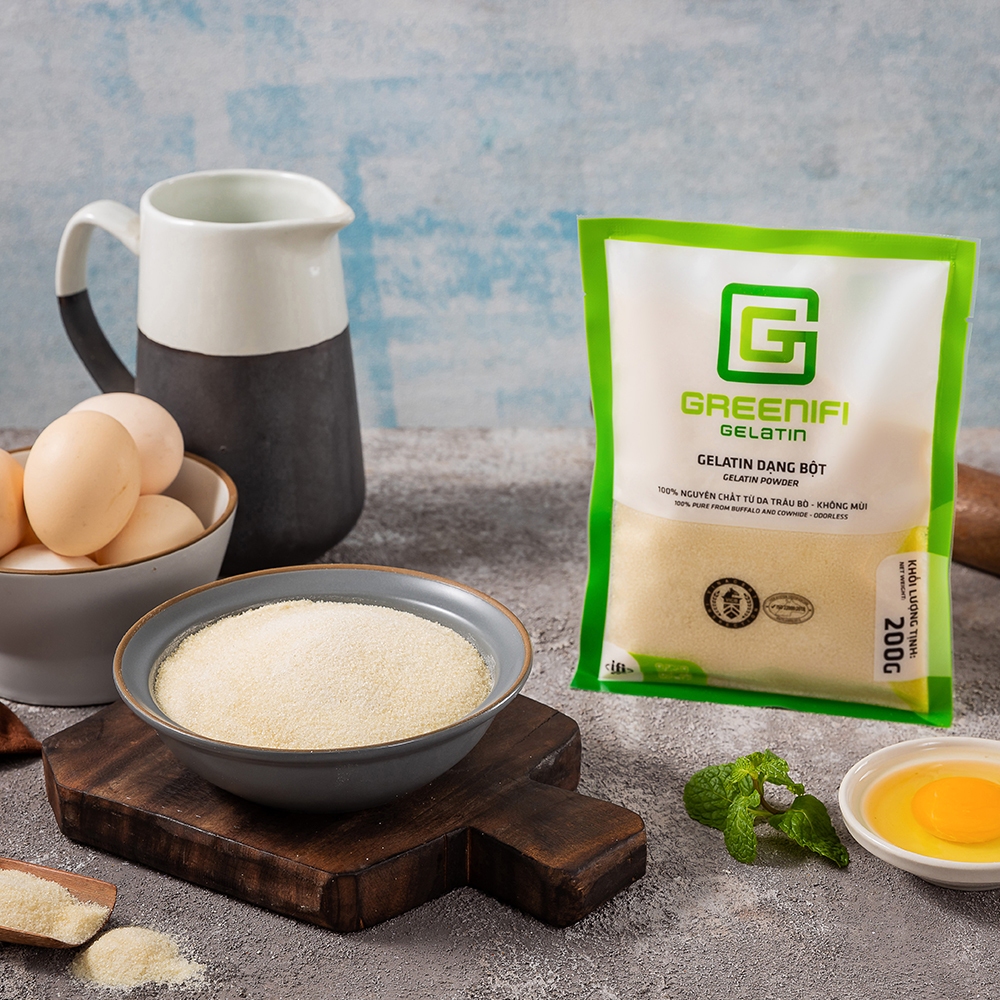 Bột Gelatin Việt Nam 180 Bloom - Greenifi Gelatin | Shopee Việt Nam