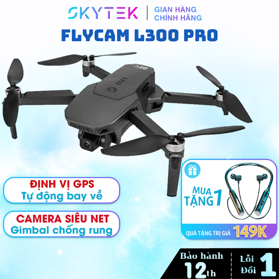 Flycam L300 PLUS,flycam mini có GPS,máy bay chụp ảnh chất lượng fullHD ...
