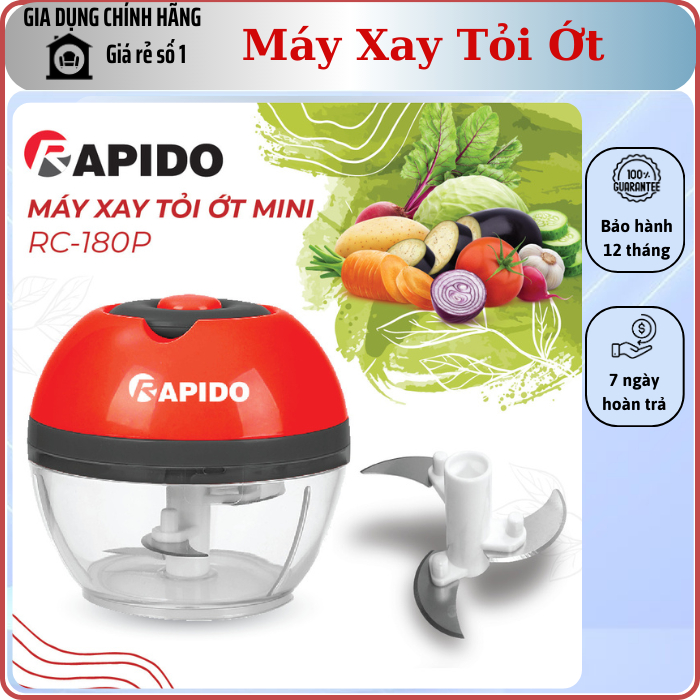 Máy Xay Tỏi Ớt Đa Năng Rapido RC-200G/RC-180P -Xay Rau,Củ,Thịt - HÀNG ...