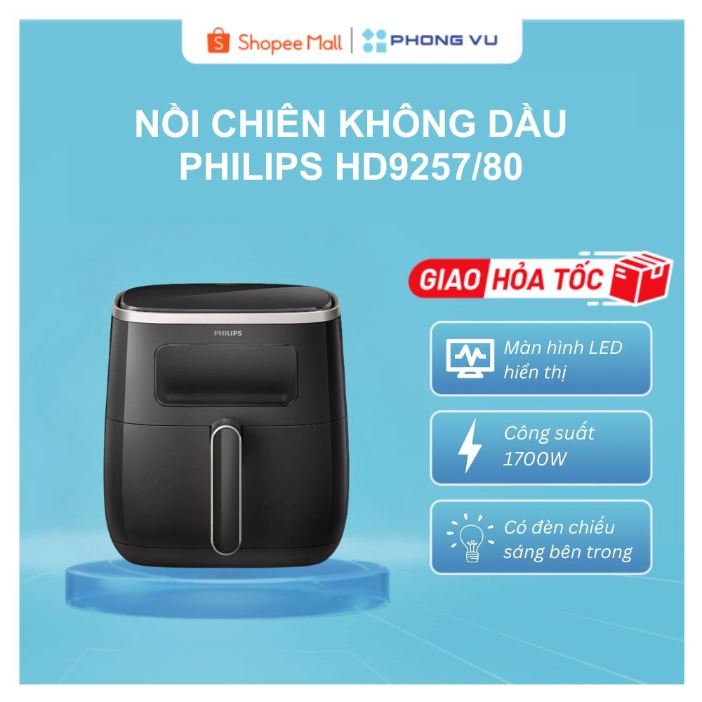 Nồi chiên không dầu Philips HD9257/80 - Bảo hành 24 tháng | Shopee Việt Nam