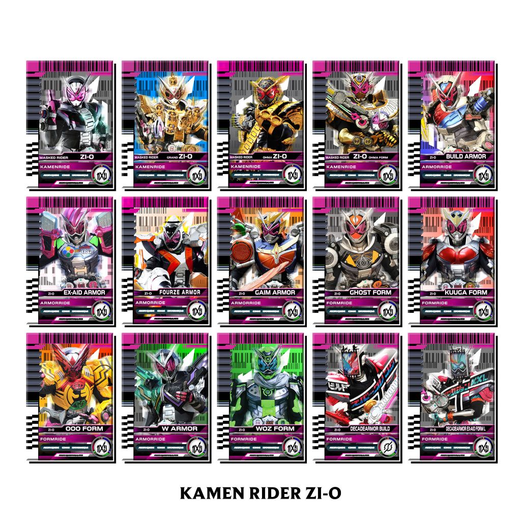 [Độc Quyền Phản Quang 7 Màu] Thẻ Bài Kamen Rider Zi-O | Shopee Việt Nam