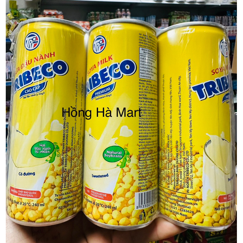 Lốc Sữa Đậu Nành TRIBECO 6 Lon x 240ml | Shopee Việt Nam