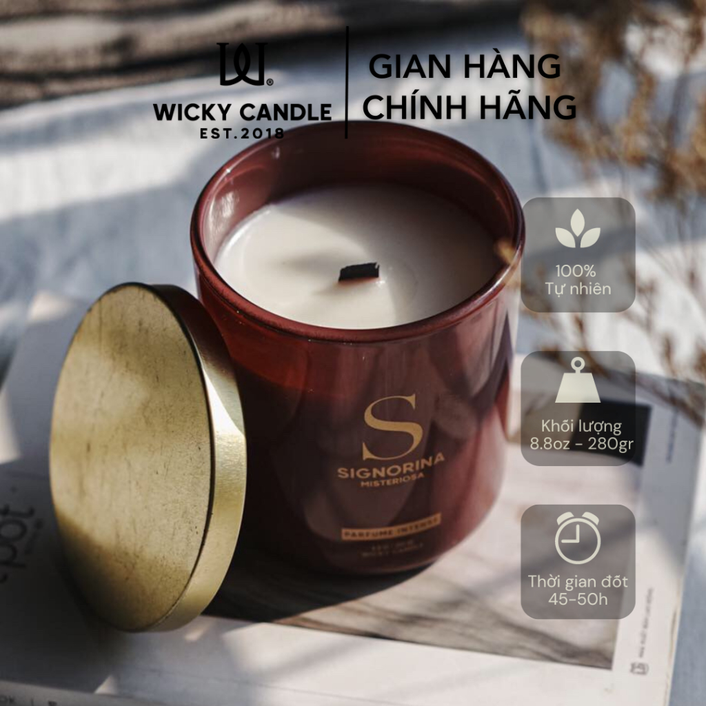 Wicky Candle - Nến thơm SIGNORIA MISTRERIOSA hương thơm nước hoa thanh lịch 8.8oz | Shopee Việt Nam