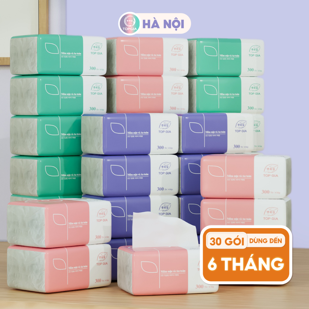 Giấy ăn rút TopGia cao cấp thùng 30 gói nhỏ tiện lợi cho cuộc sống hàng ...