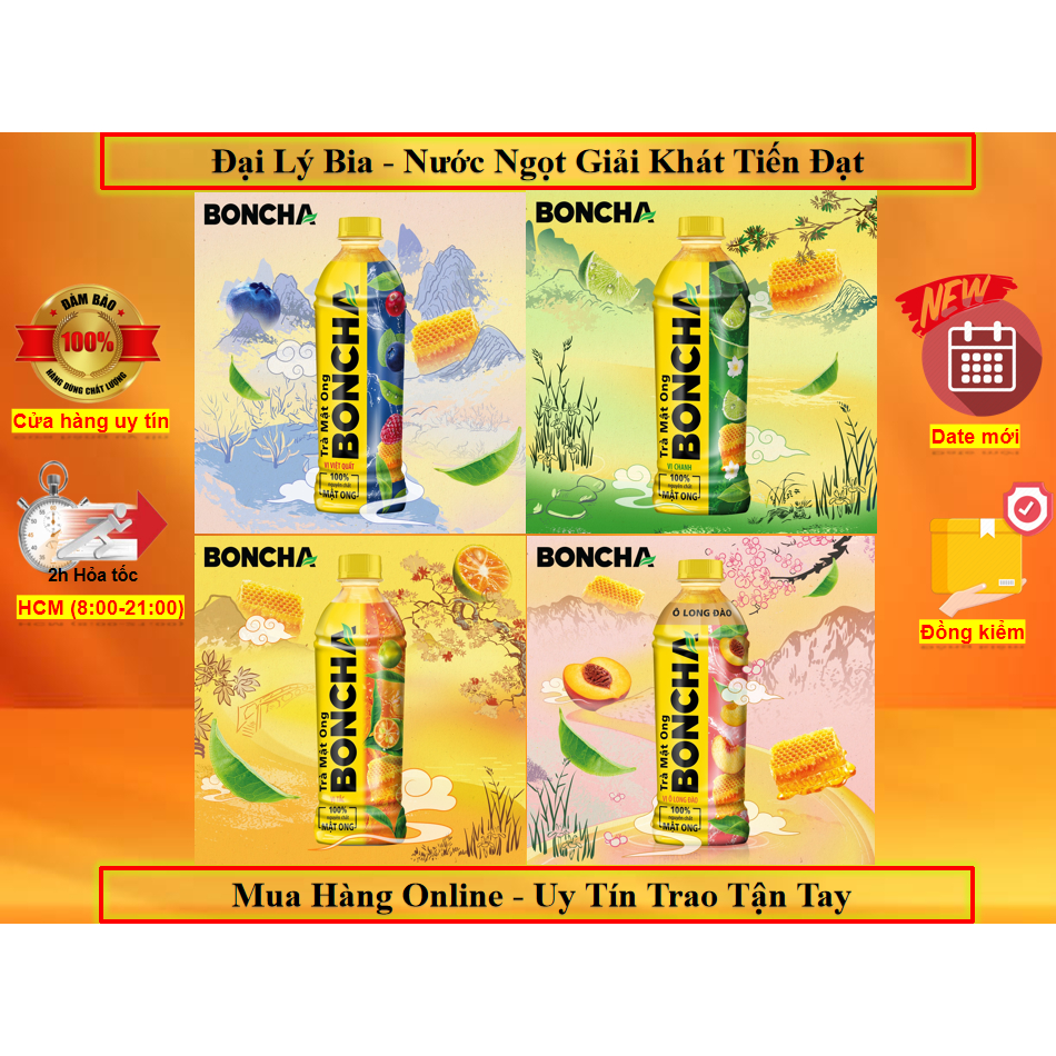 [Có Hỏa Tốc HCM] Bán Lẻ Chai Nước Ngọt Giải Khát Trà Mật Ong Boncha Đủ ...