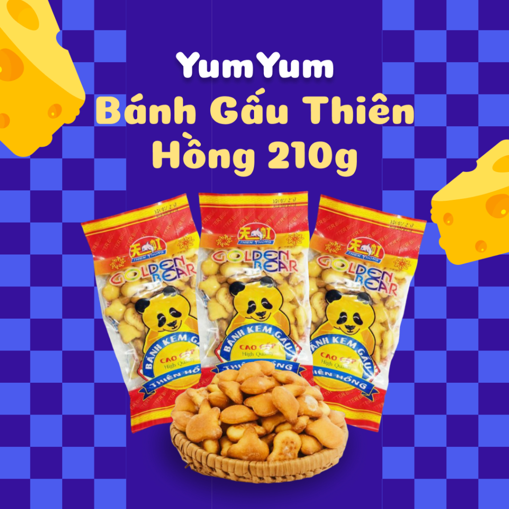 [CHÍNH HÃNG] Bánh Gấu Thiên Hồng 210g Bánh Gấu Nhân Kem, Bánh Gấu Tuổi Thơ - yumyum | Shopee ...