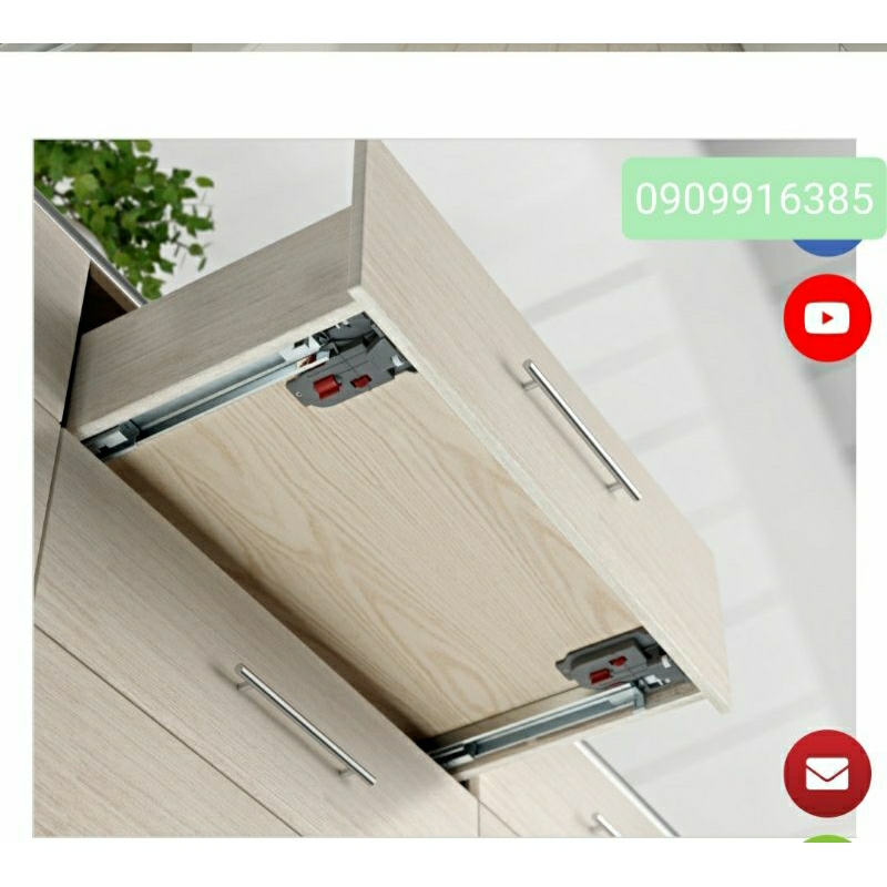 Ray âm 3 tầng giảm chấn ivan 3.5T - 4.5T .Ray âm 3 tầng g/c vickini 3T ...