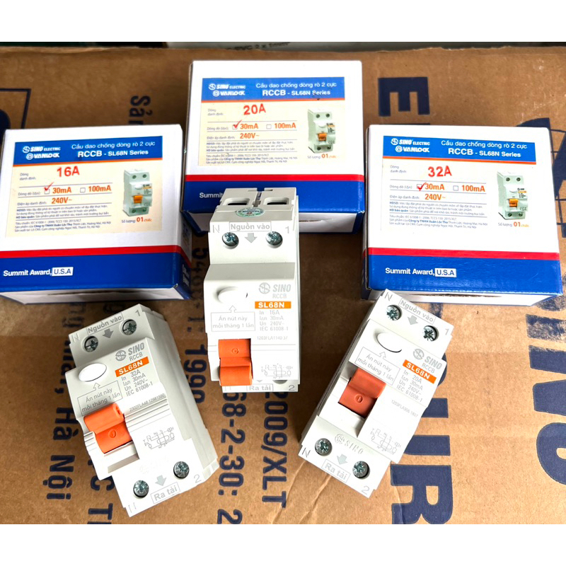 Aptomat chống giật SINO 16A 20A 25A 32A 40A 50A 63A | CB chống giật | Shopee Việt Nam