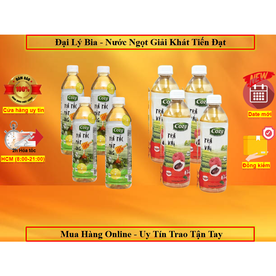[COMBO 4 Chai] Nước Ngọt Giải Khát Trà Cozy Vị Tắc Mật Ong/ Vải Mật Ong - (4 Chai *445ml ...