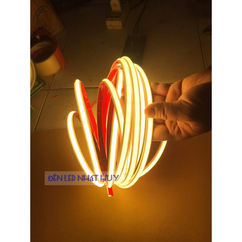 [Cuộn 100m] Led dây dán COB đúc đặc silicon 24V,Led dùng ngoài trời ...