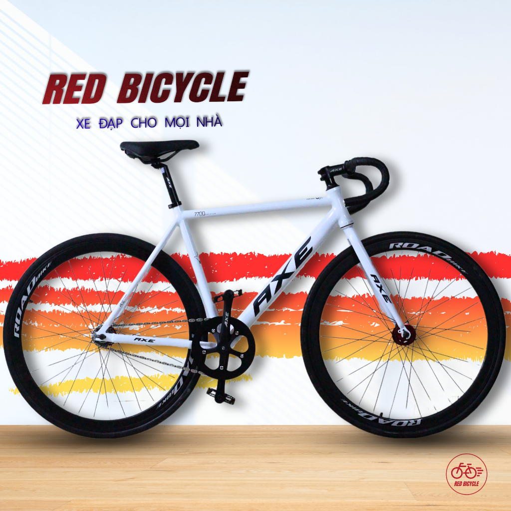 Xe Đạp Fixed Gear AXE 7700 Màu Trắng - Xe Đạp Học Sinh Tay Cong Khung ...
