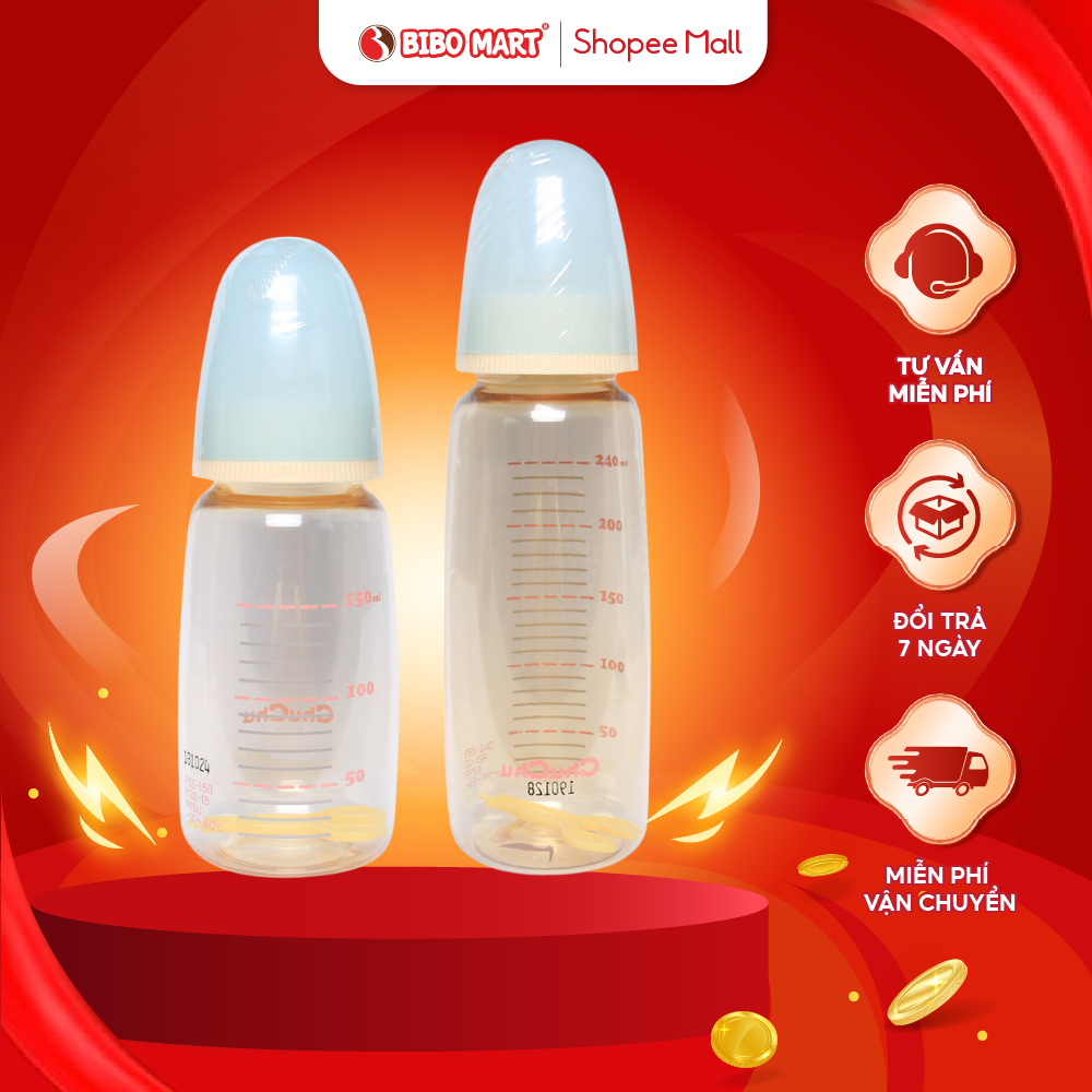 Bình Sữa Chuchu Cổ Thường Nhựa PPSU Cao Cấp Không Chứa BPA An Toàn Cho Bé Dung Tích 150ml 280ml ...